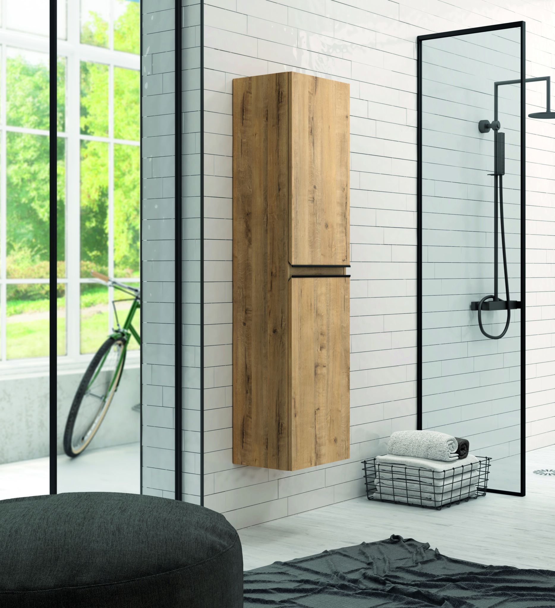 COLONNE DE RANGEMENT BLACK INGLET - Espace salle de bain